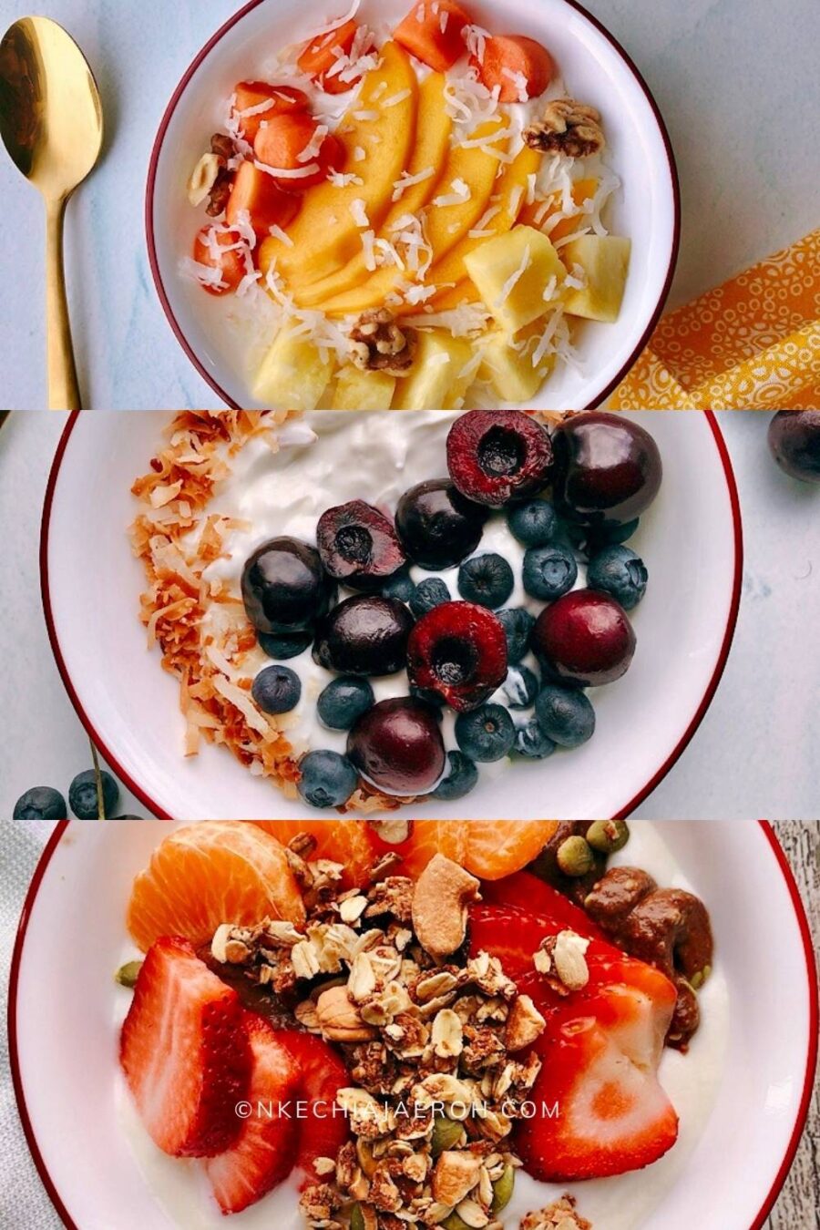 Easy to Make Yogurt Bowl Recipe (in 3 Different Ways) - Nkechi Ajaeroh