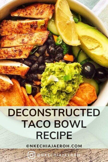 Deconstructed Taco Bowl with Sweet Potatoes - Nkechi Ajaeroh