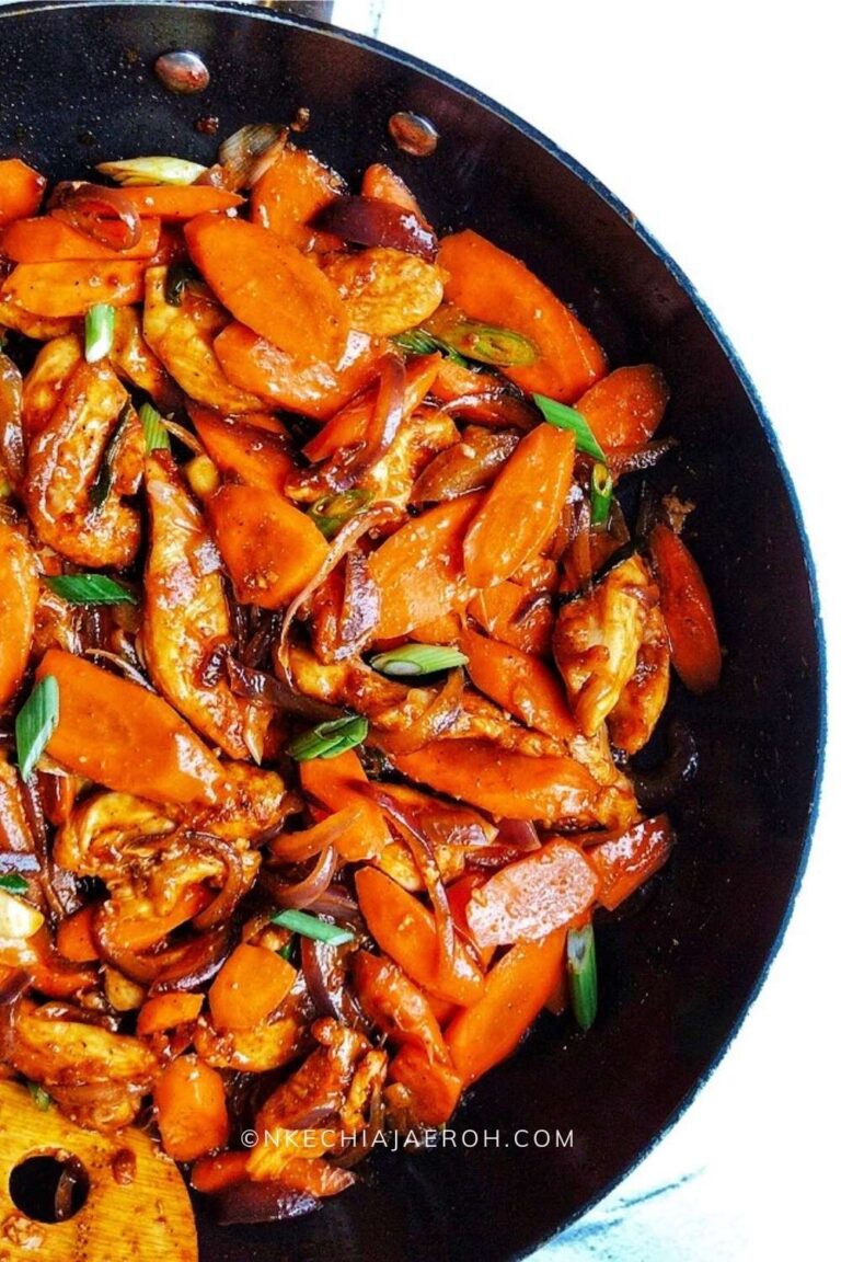 Chicken and Carrot Stir Fry Recipe - Nkechi Ajaeroh