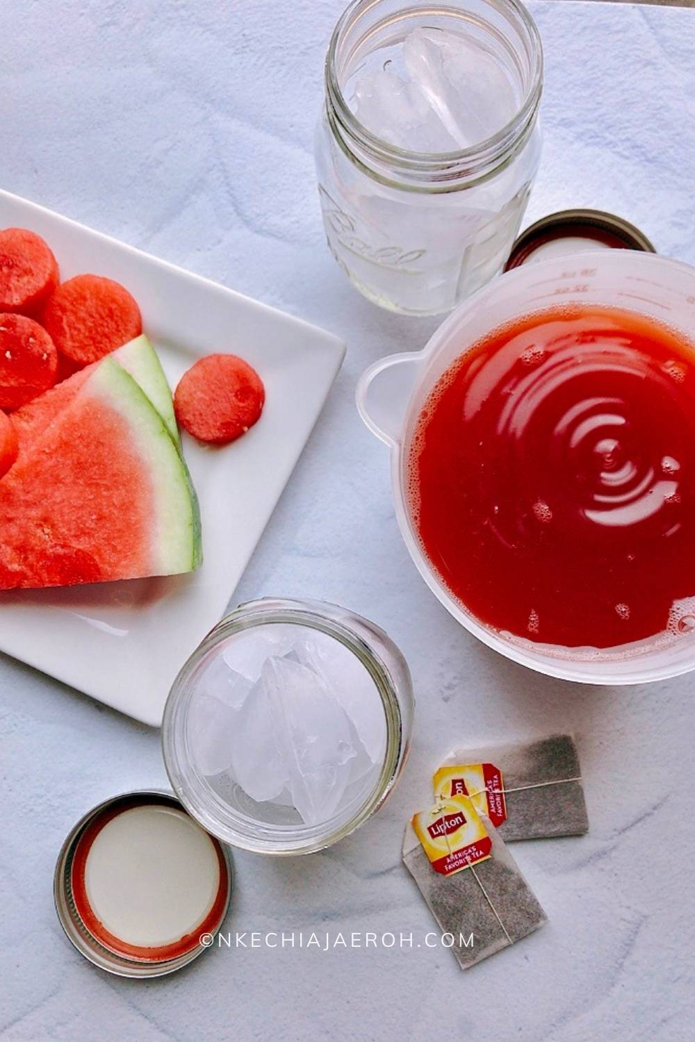 How to Make Watermelon Iced Tea at Home - Nkechi Ajaeroh
