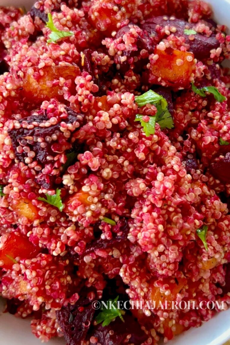 Roasted Beet Butternut Squash Quinoa Bowl - Nkechi Ajaeroh