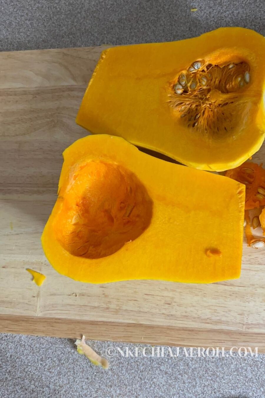How to Peel and Cut Butternut squash 2 Ways - Nkechi Ajaeroh
