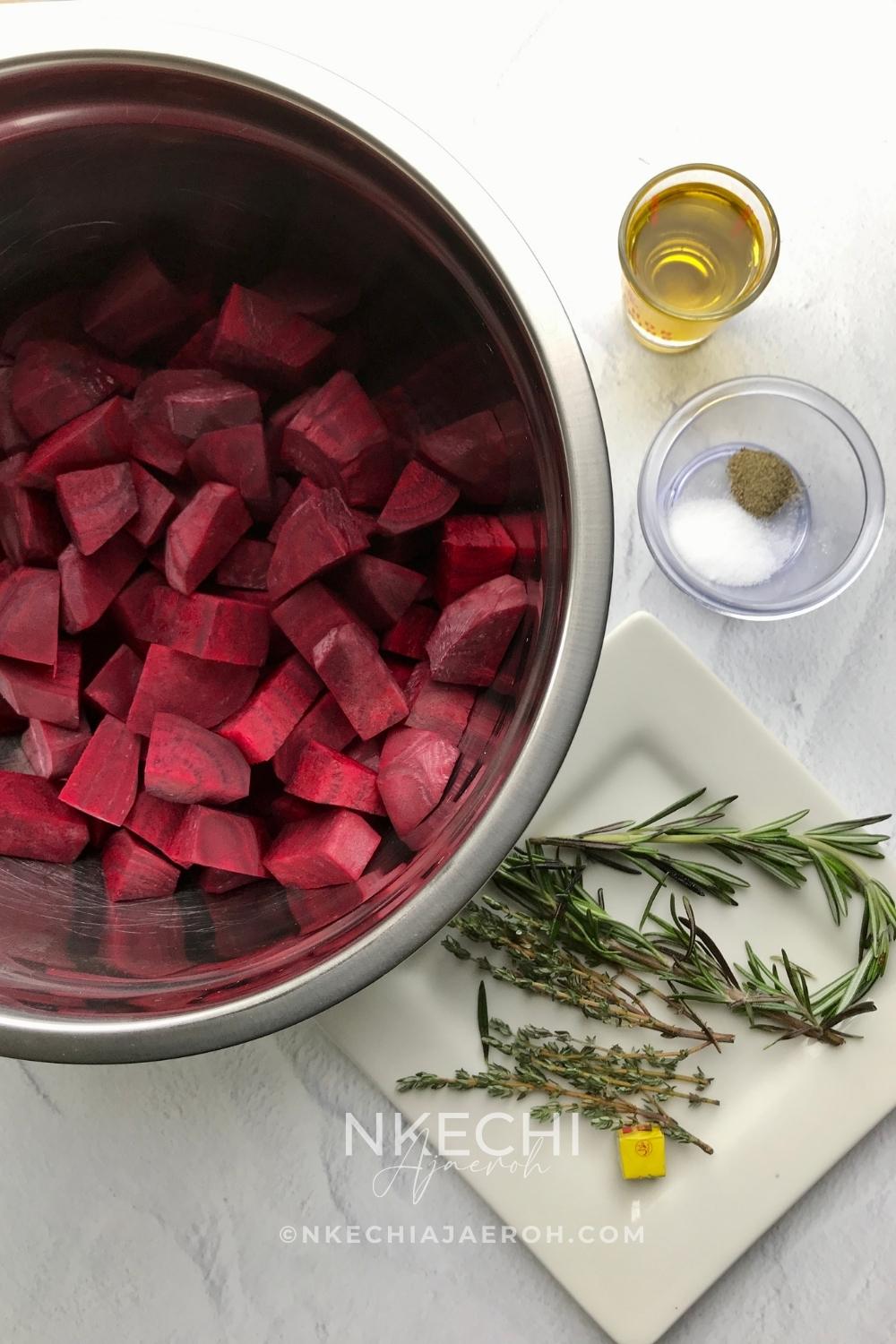 Oven-Baked Beetroot With Herbs (Juicy Roasted Beets Recipe) - Nkechi ...